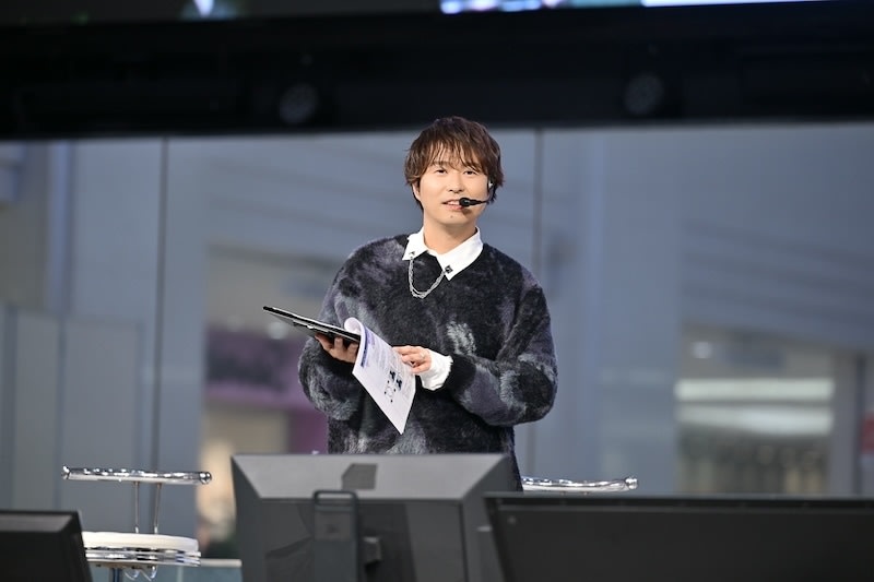 Voice actors Tsubasa Yonaga, Yuya Hirose, Kazuki Ura, and Junta Terashima battle in "Mario Kart ...