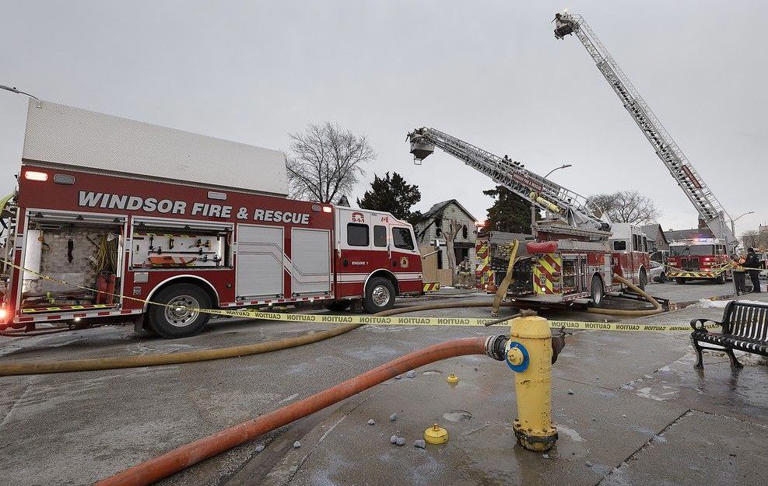 Arson teams called in after fire destroys house in downtown Windsor