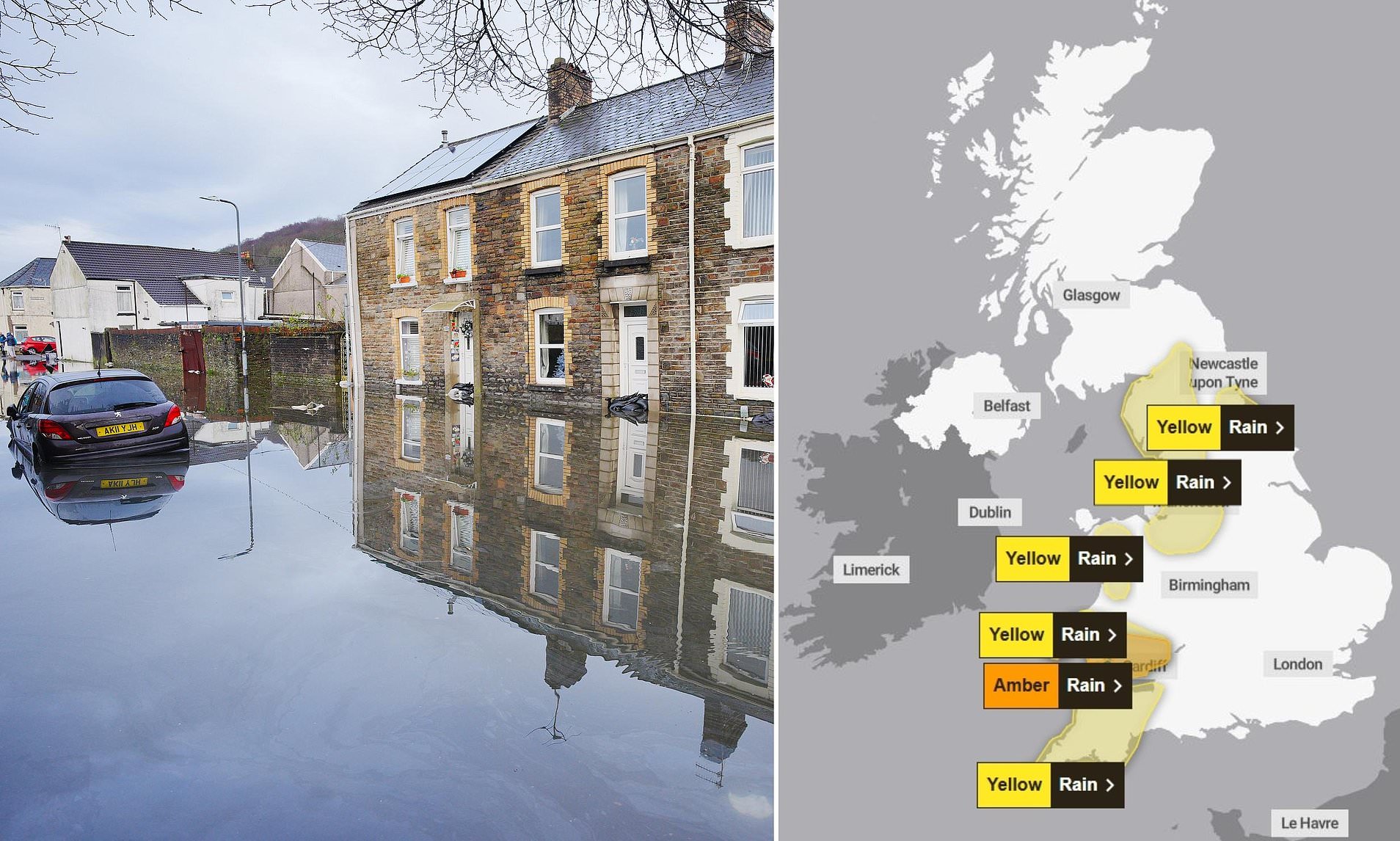Flood and 'do not travel' alerts issued after half a month's rain falls in just 24 hours