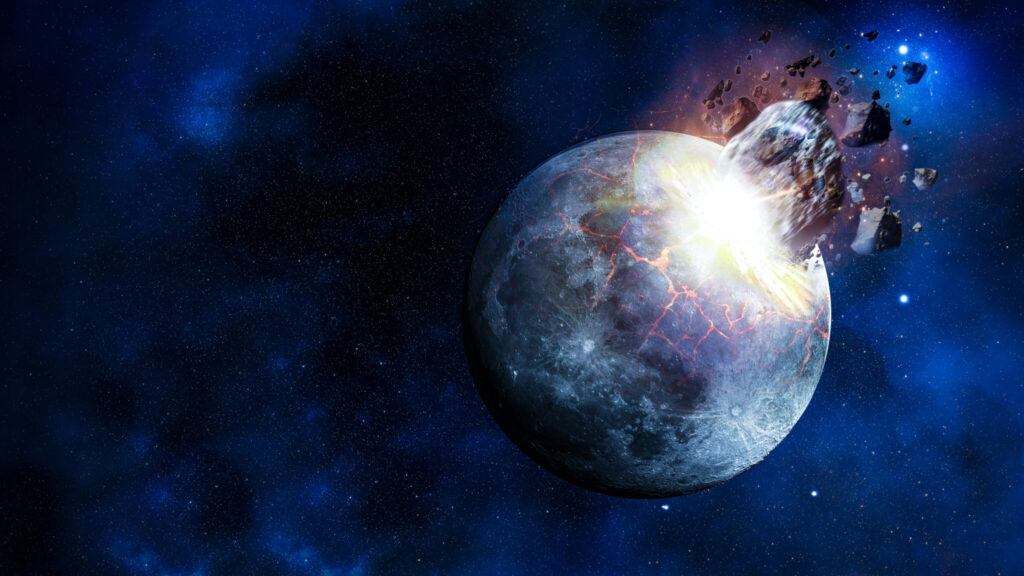 Imagine if Halley’s Comet crashed into the Moon