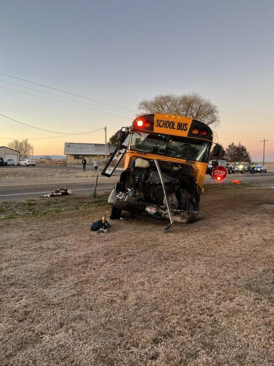 2 flown to hospital after Idaho school bus crash
