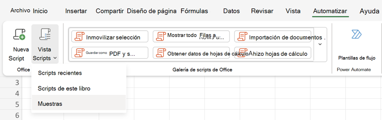 Introducción completa a Office Scripts para Excel Online