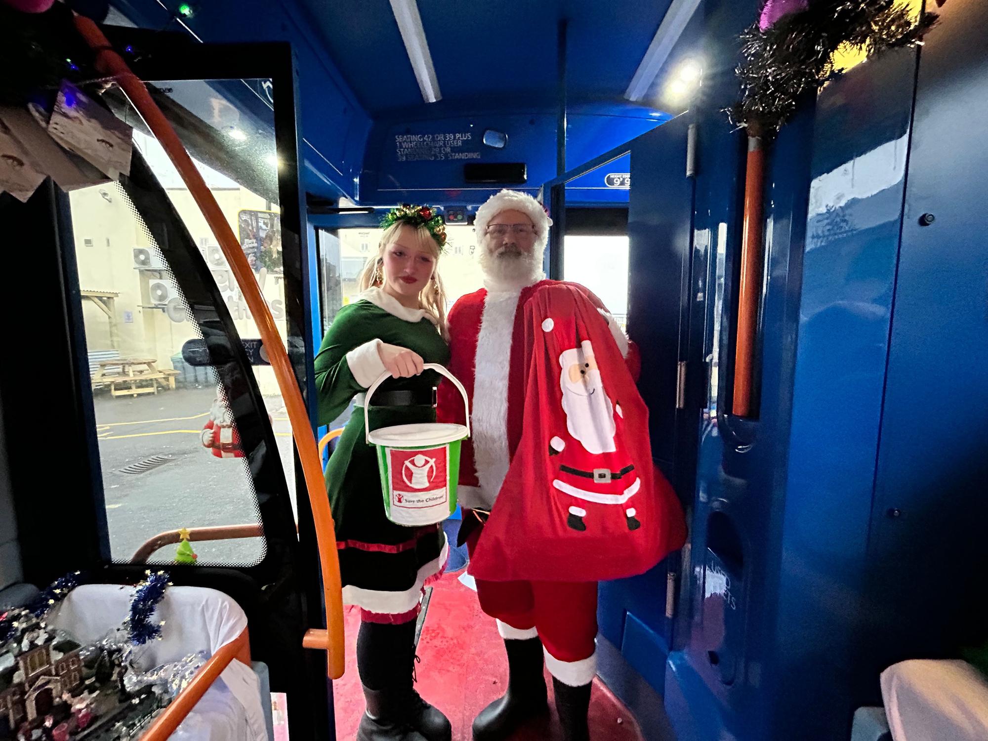 Santa bus spreads festive cheer across Chichester and Worthing this ...
