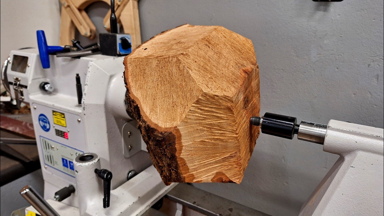 Turning a giant bark bowl from start to finish