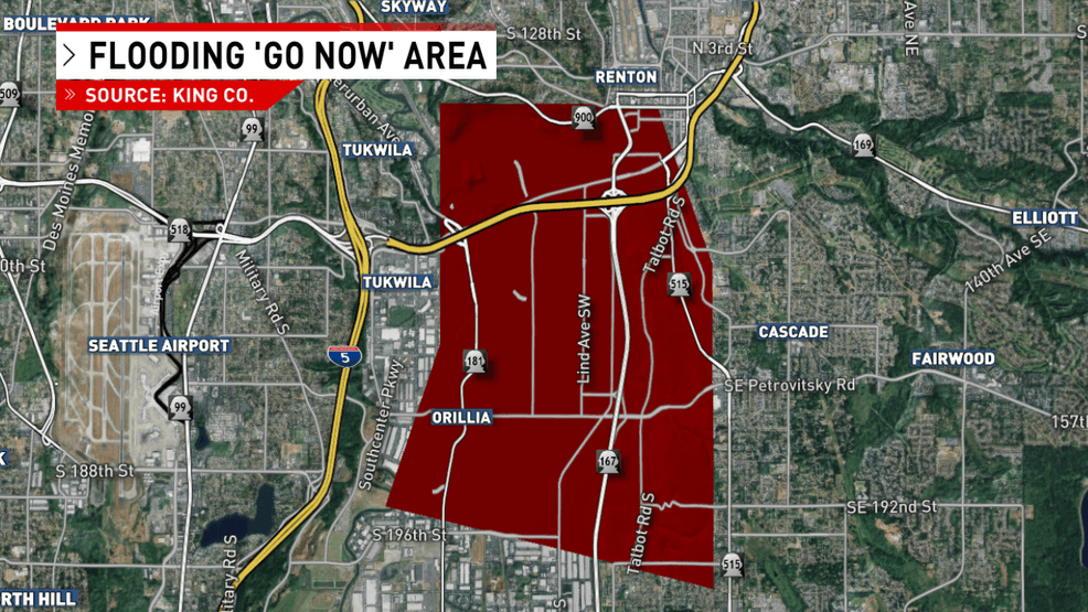 Go now: Flash flood evacuation issued for Tukwila area after Green ...