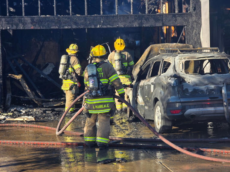 Video: Fire destroys home, vehicle near Carolina Forest