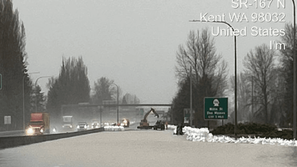 Southbound SR 167 closed again in Kent, Auburn after brief reopening