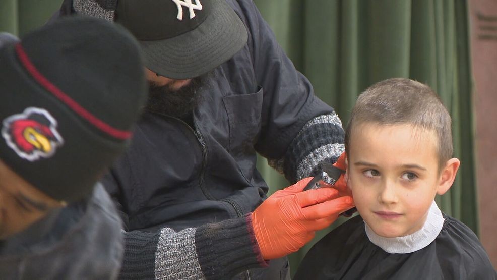 Gallery: Local barbers give free haircuts to students