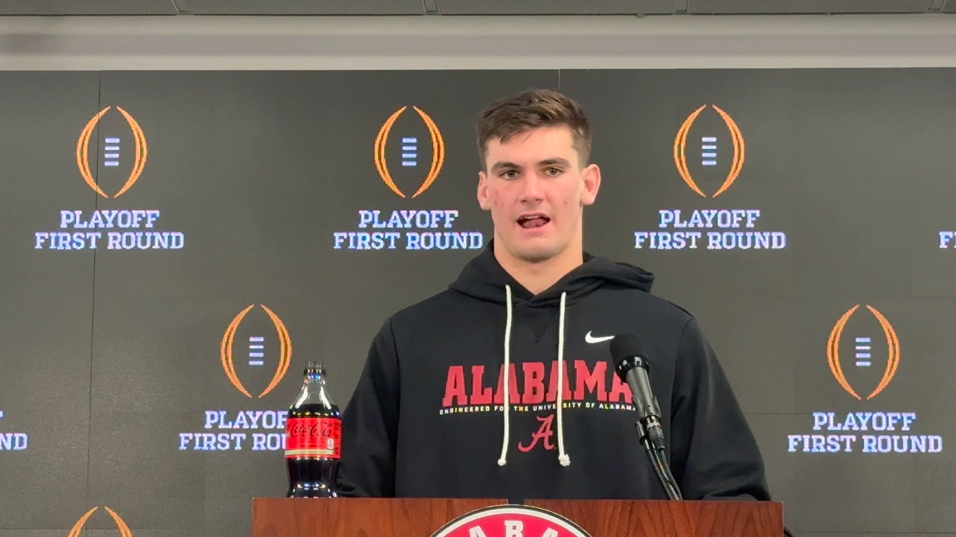 Ty Simpson talks about Saturday night's practice