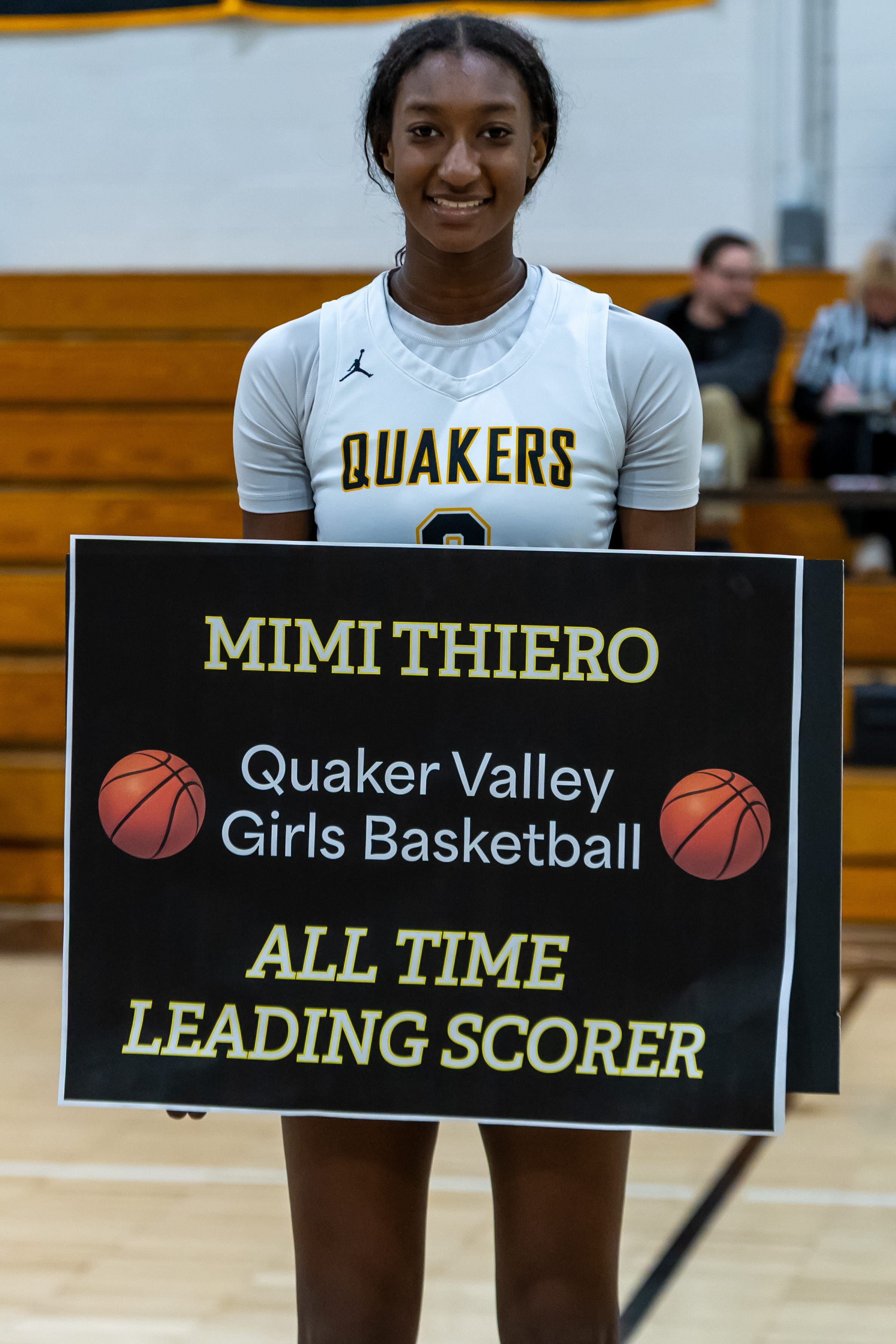 Quaker Valley forward Mimi Thiero breaks career scoring record