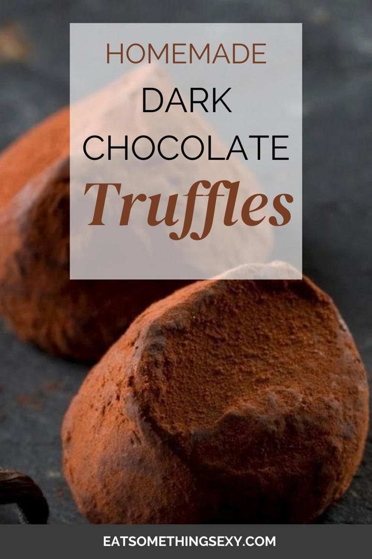 Hand rolled dark chocolate truffles