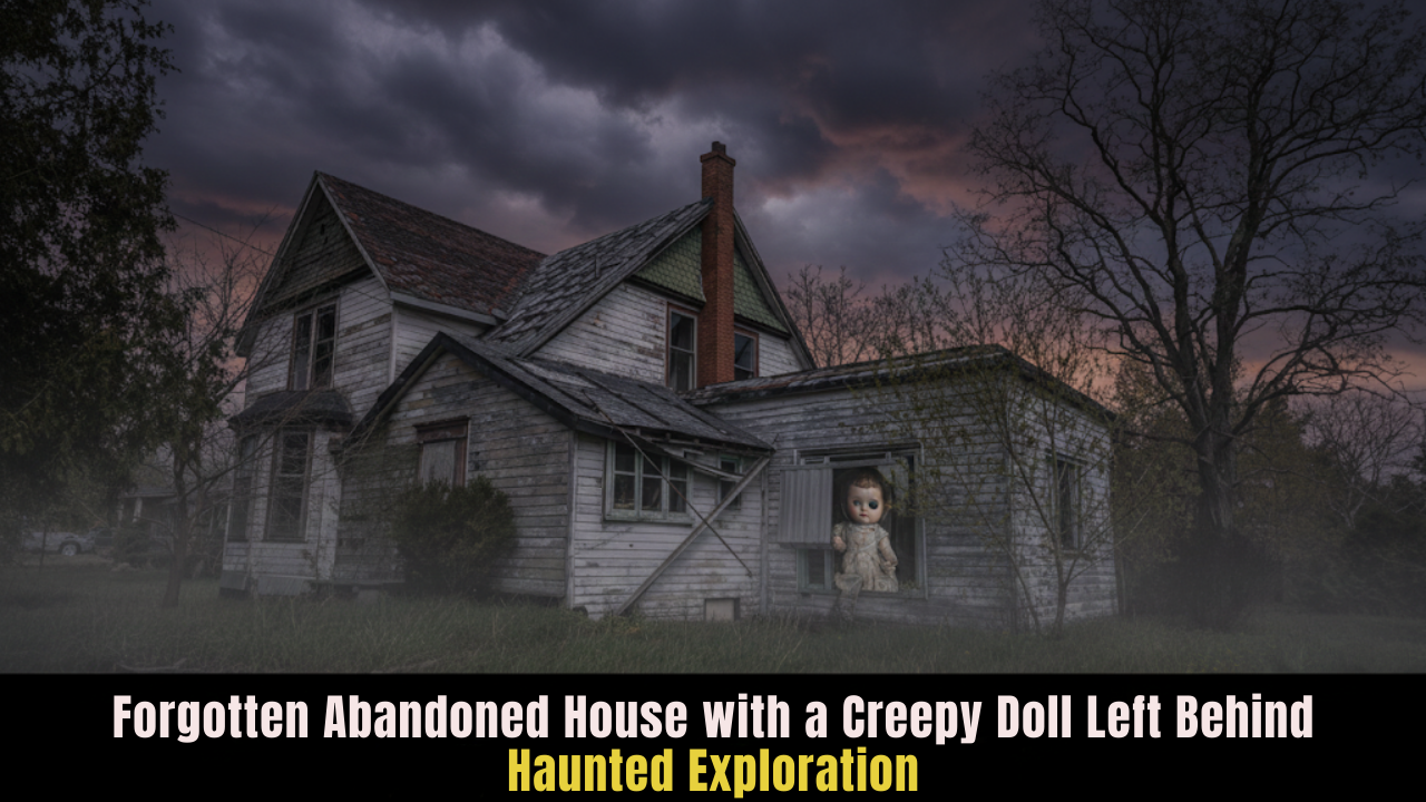 Forgotten abandoned house with a creepy doll left behind | Haunted ...