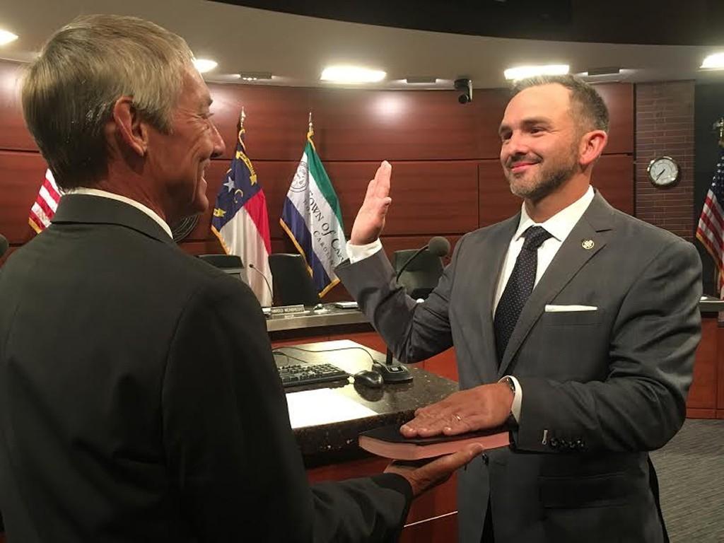 Before Cary town manager's leave, he and town hall celebrated his ...
