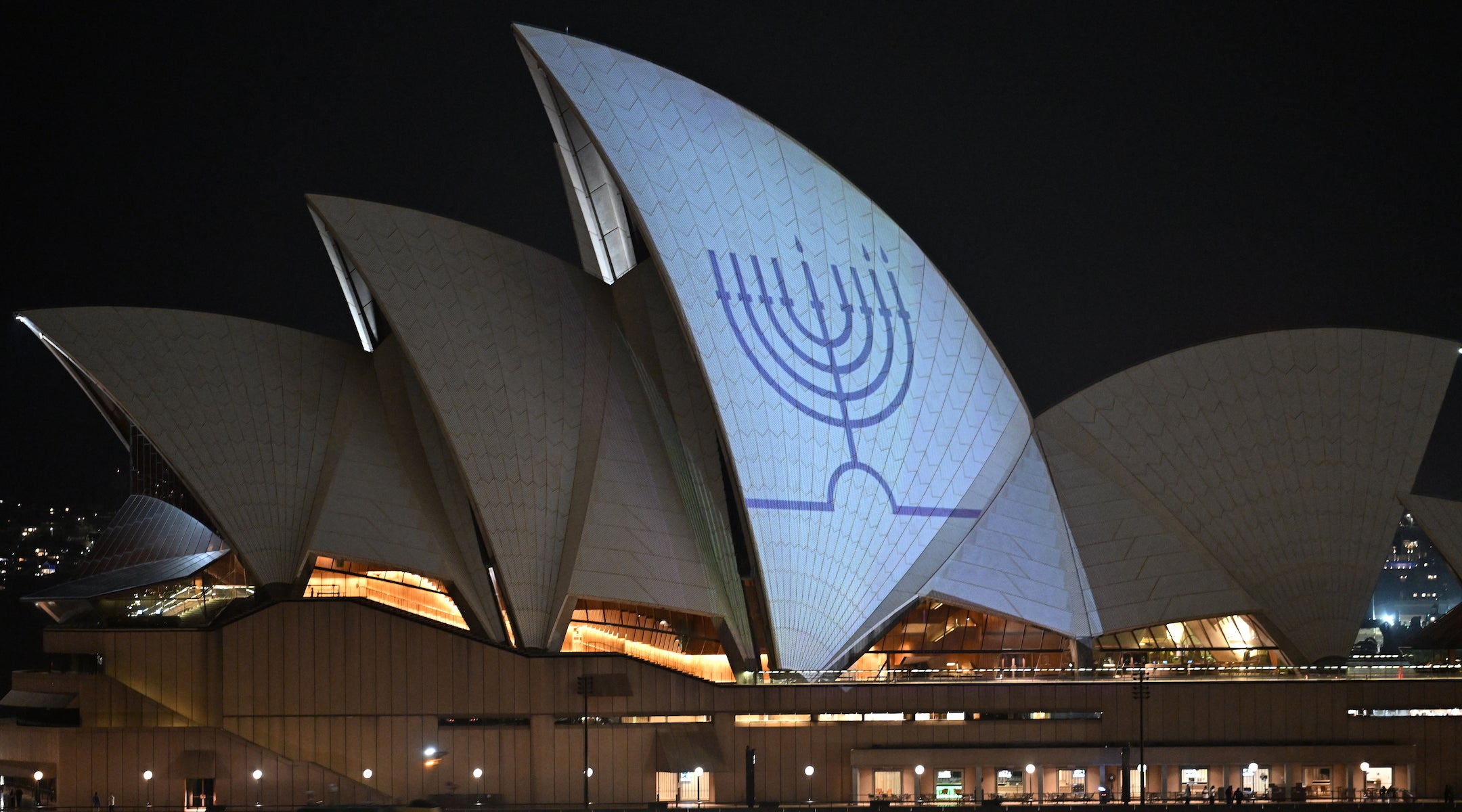 Sydney Opera House lit by giant menorah as vigils for Bondi Beach ...
