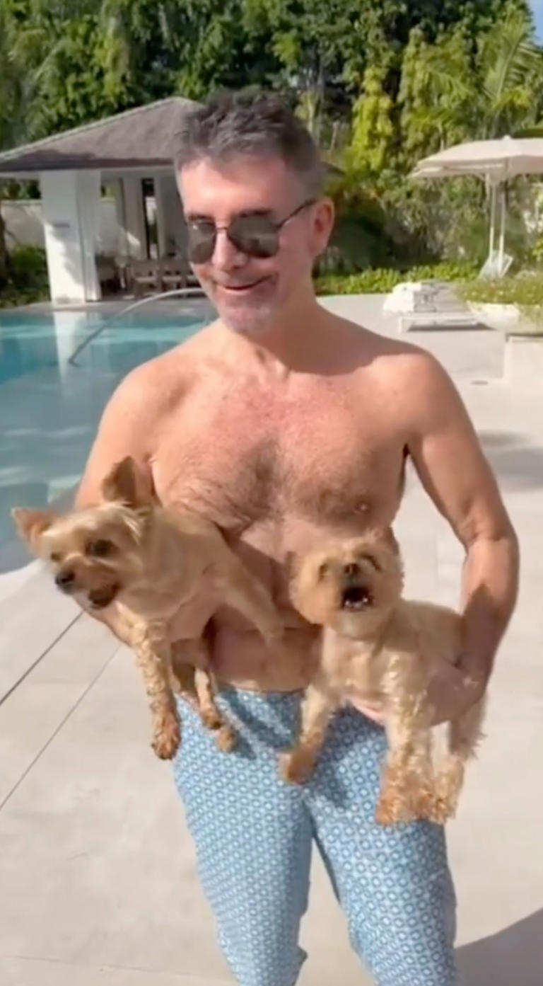 Shirtless Simon Cowell, 66, shows off his toned body after breaking ...