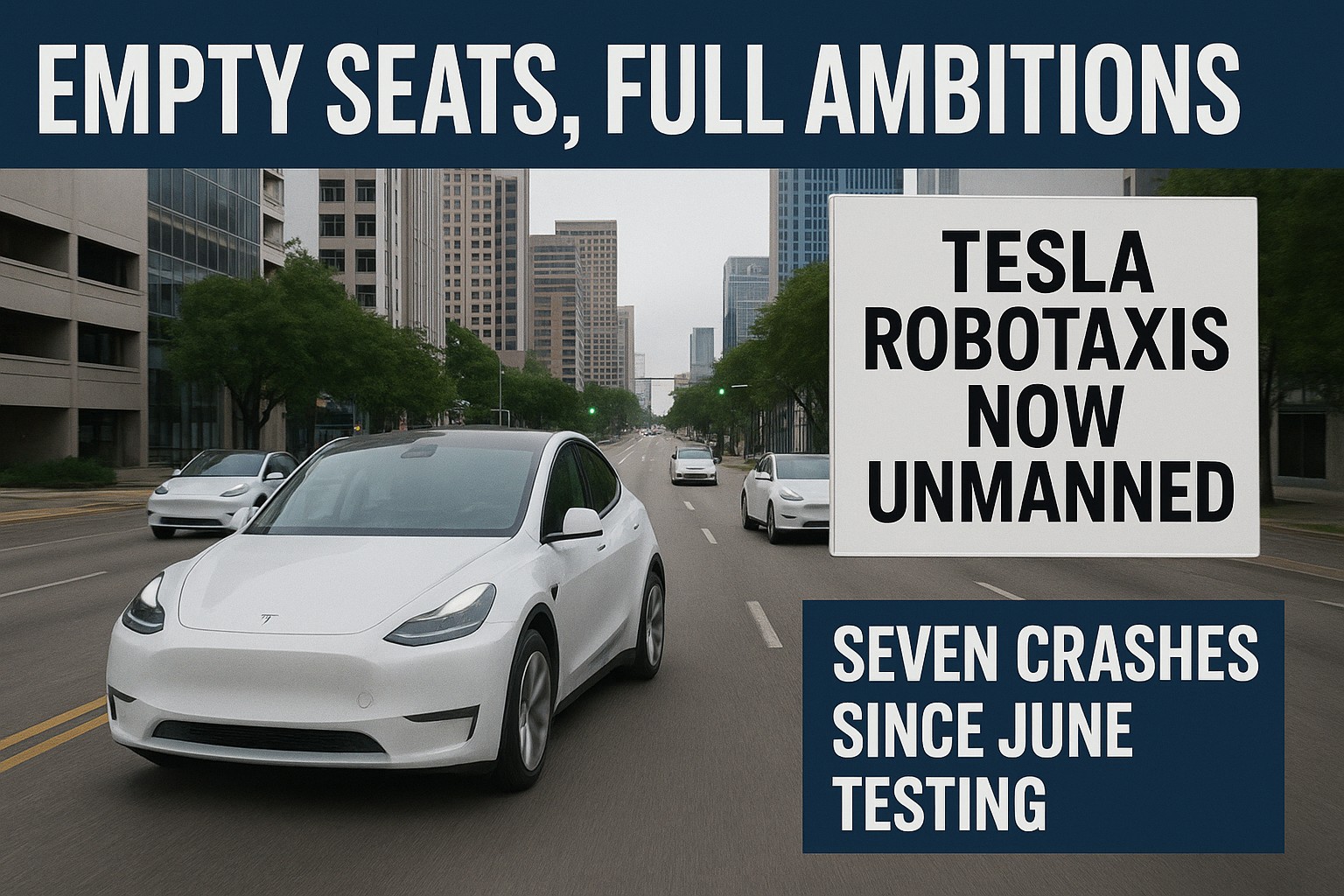 Seven crashes and complete secrecy: Tesla's driverless robotaxis hit ...