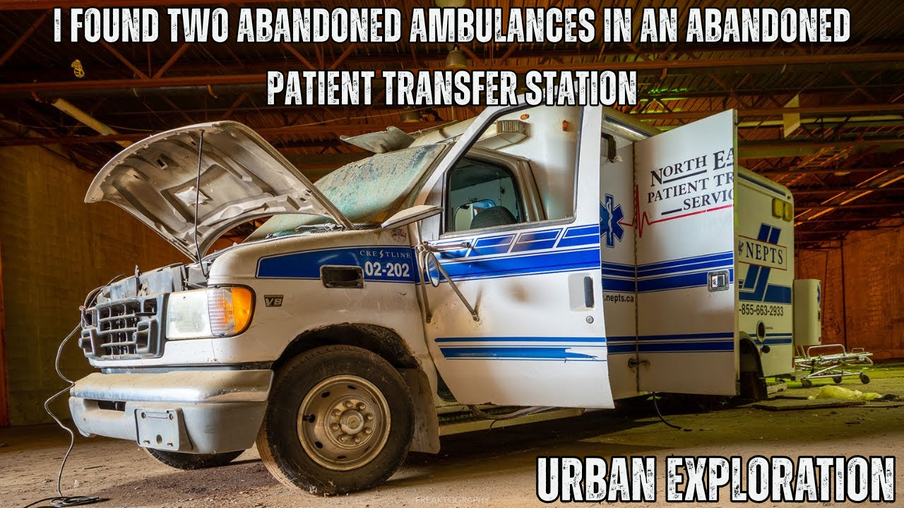 I found two abandoned ambulances in an abandoned patient transfer ...