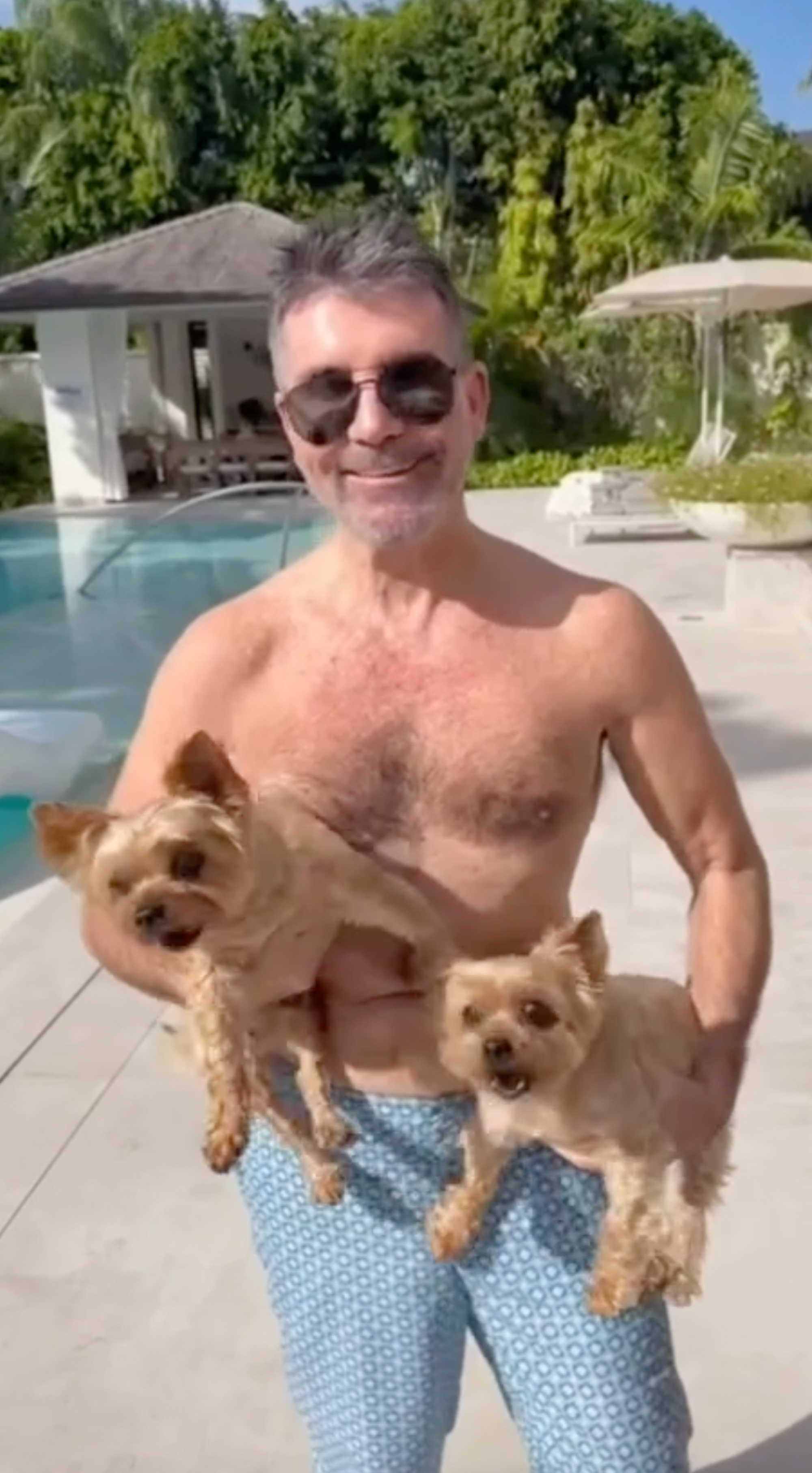Shirtless Simon Cowell, 66, shows off his toned body after breaking ...