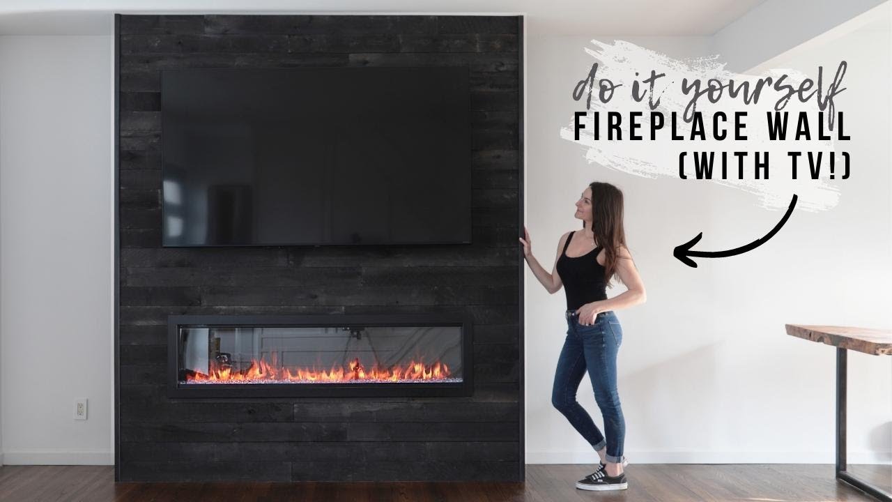 Creating an electric fireplace wall!