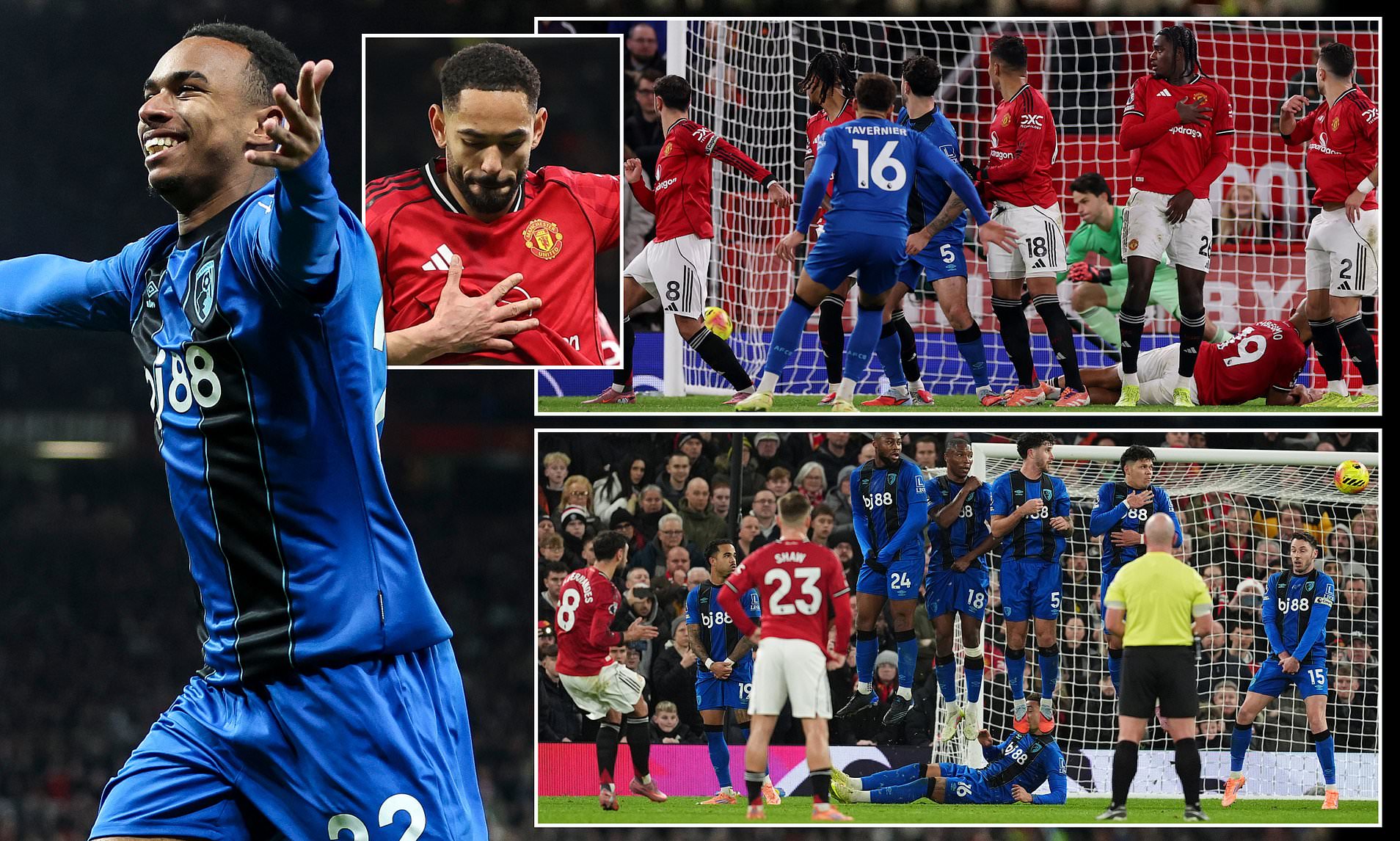 Man United 4-4 Bournemouth: Red Devils draw eight-goal thriller after ...