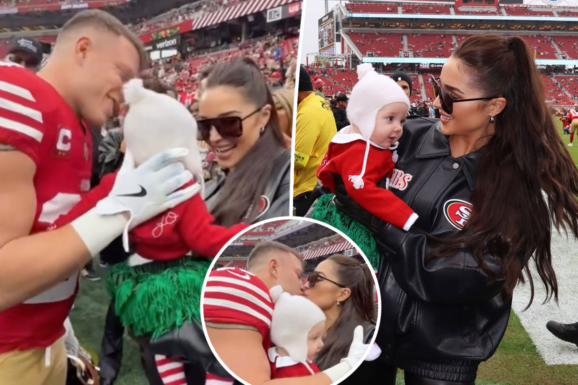 Christian McCaffrey shares adorable pregame moment with Olivia Culpo ...