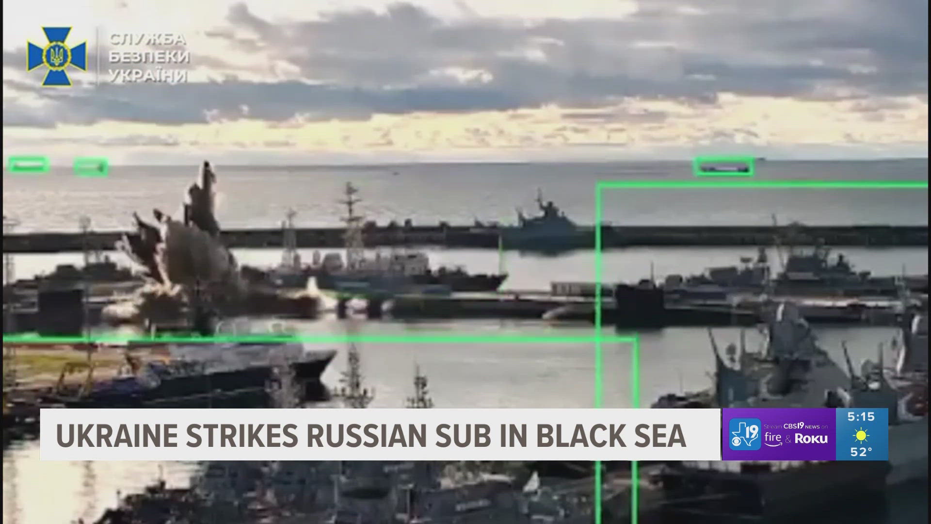 Ukraine strikes Russian sub in Black Sea