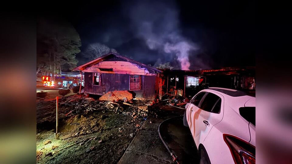 House explosion during fire sends 12 firefighters, family members to ...