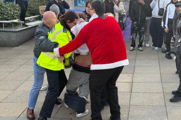 'Santa' speaks out after tackling 'aggressive man' in city centre incident