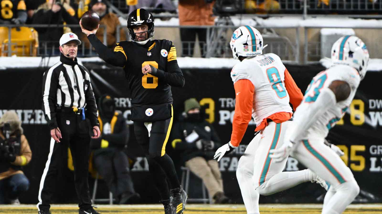 Steelers QB Aaron Rodgers finds DK Metcalf for huge TD vs. Dolphins