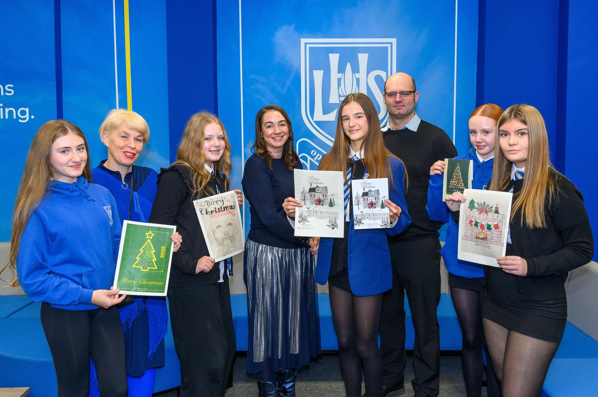 Winning design for Larbert pupil in Christmas card competition