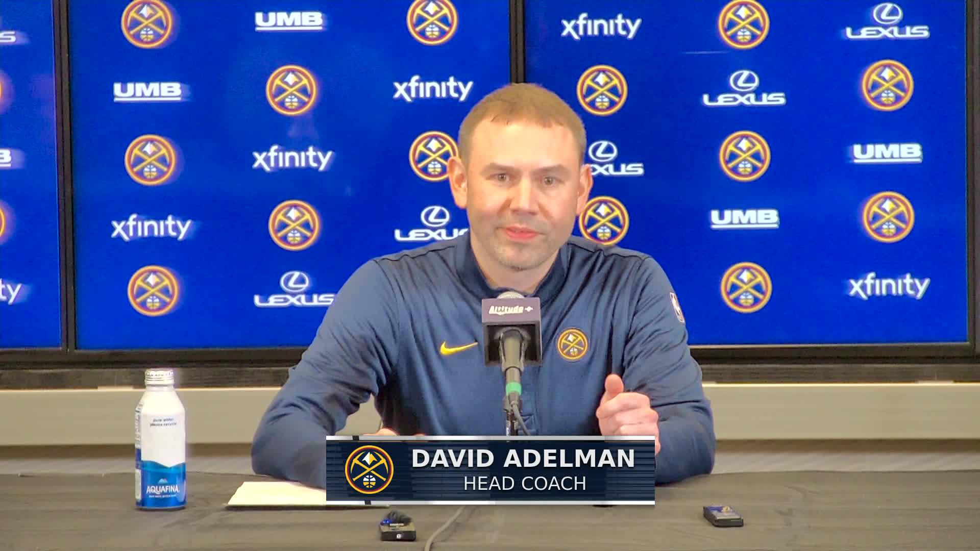 DEN 128, HOU 125: Nuggets coach David Adelman postgame media availability