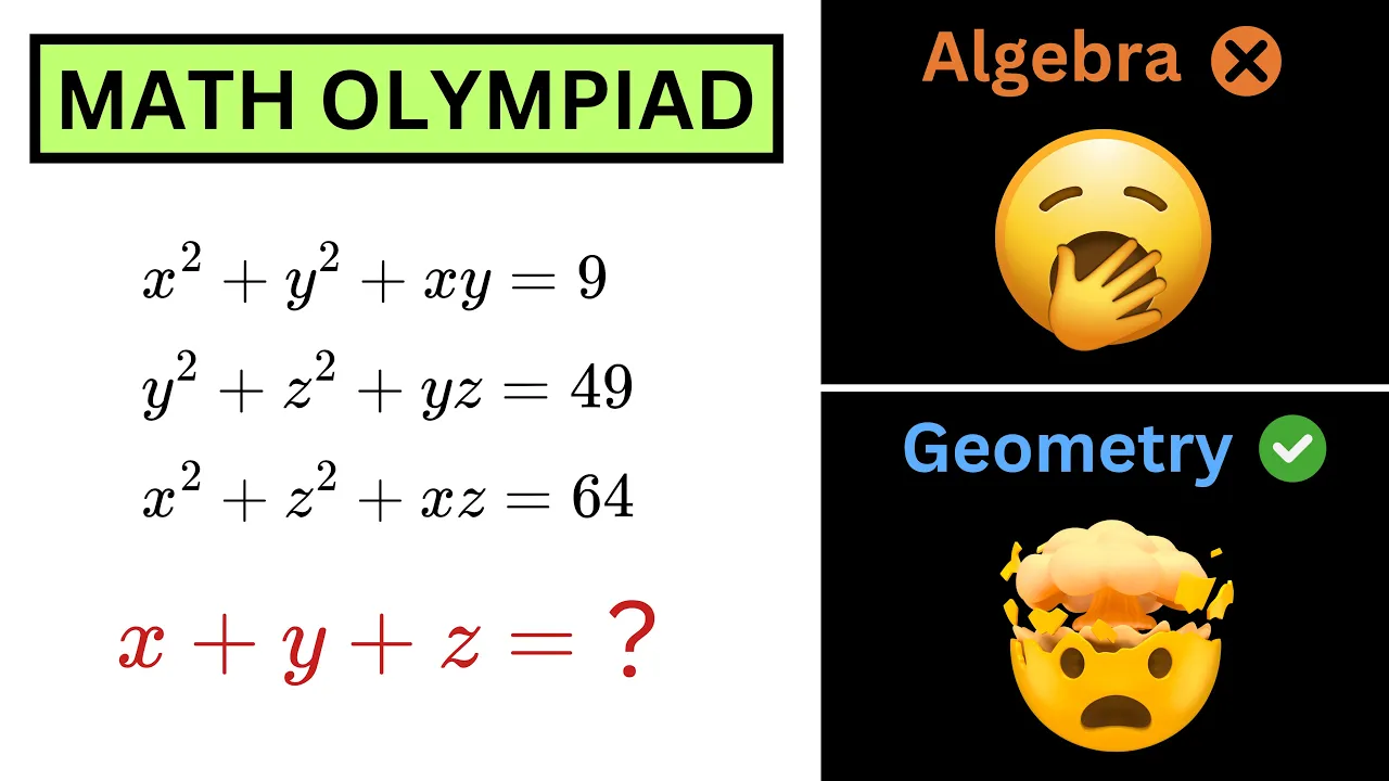 Solving algebra problems using geometry | A visual approach