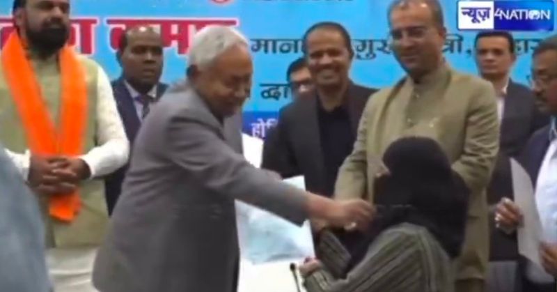 Nitish Kumar pulls hijab from newly appointed doctor's face, video goes ...
