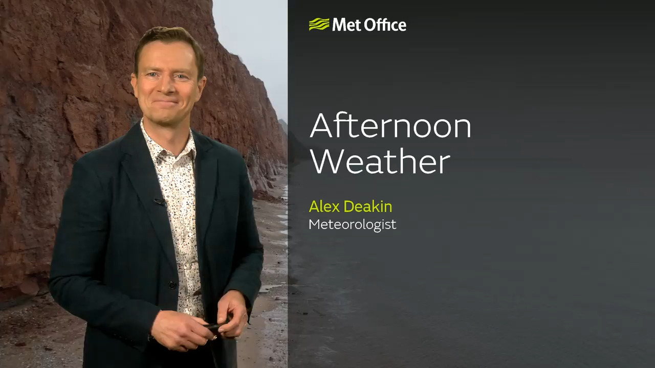 Met Office Monday afternoon weather forecast 13/10/2025