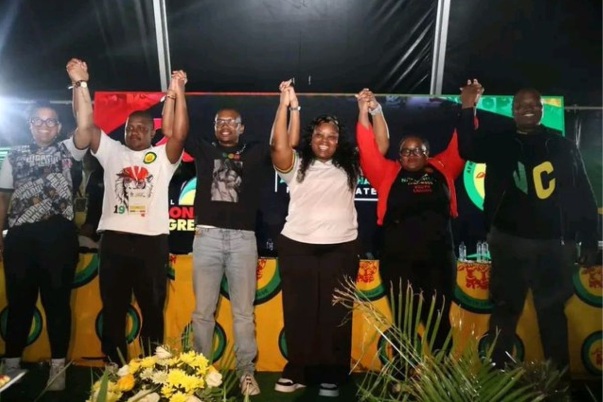 Who are the top six elected to lead the ANC Youth League?