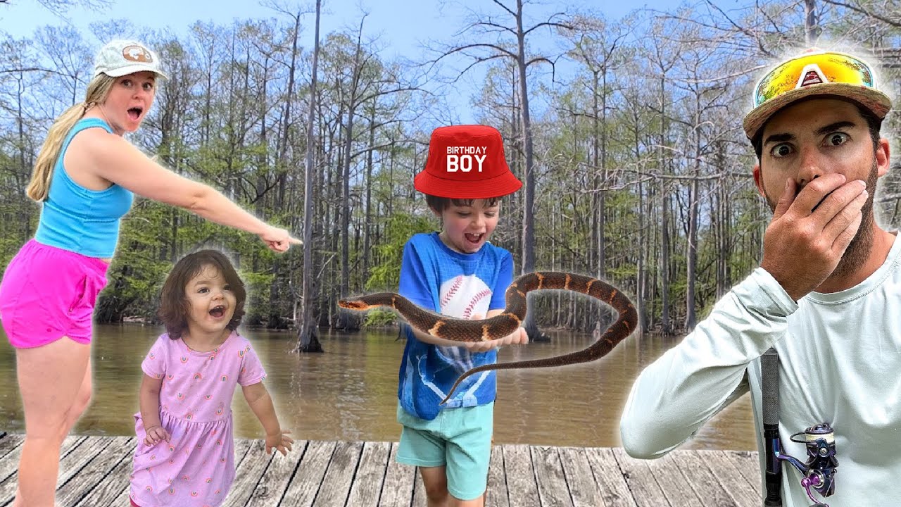 Cypress grabs snake and catches big fish for birthday close call