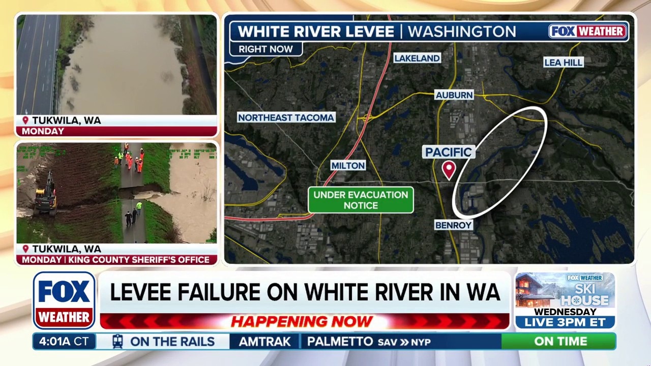 Second levee failure in Washington, as latest atmospheric slams state ...