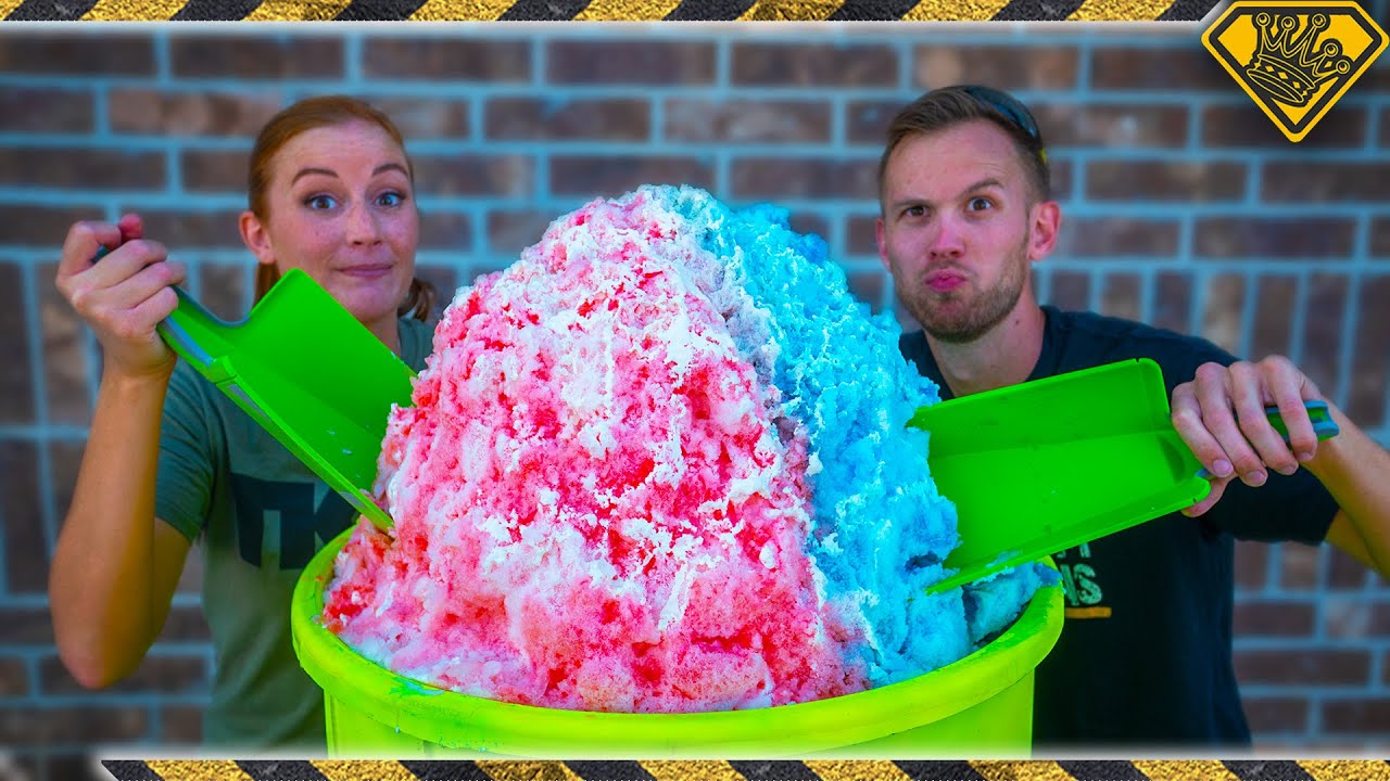 Turning 100 pounds of ice into one giant snow cone