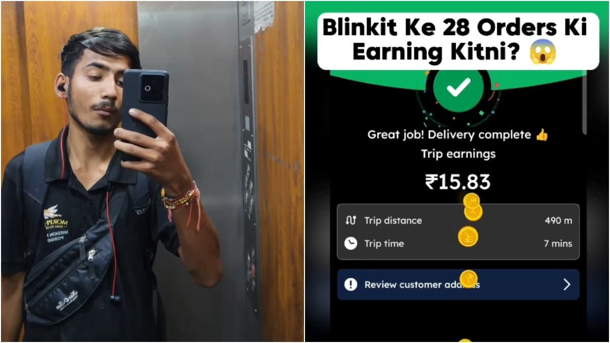 Blinkit delivery man claims he earns Rs 15 per delivery. Viral video ...