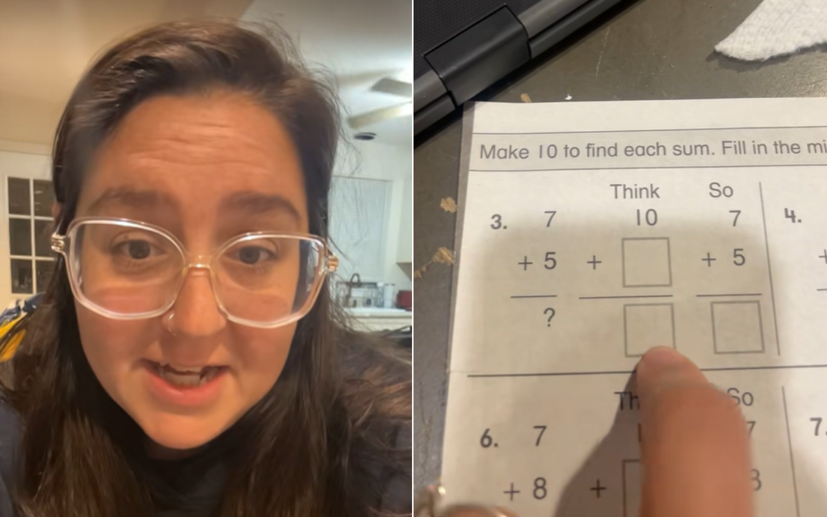 Mom so stumped by 1st grade math homework she asked kid’s teacher for help