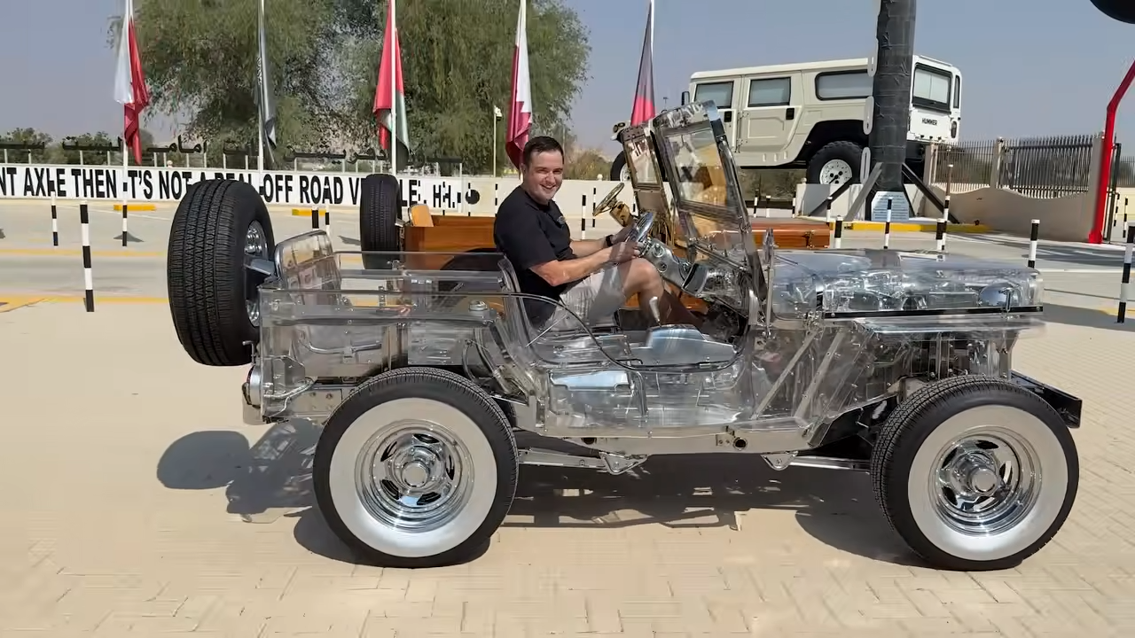 We found a transparent jeep!