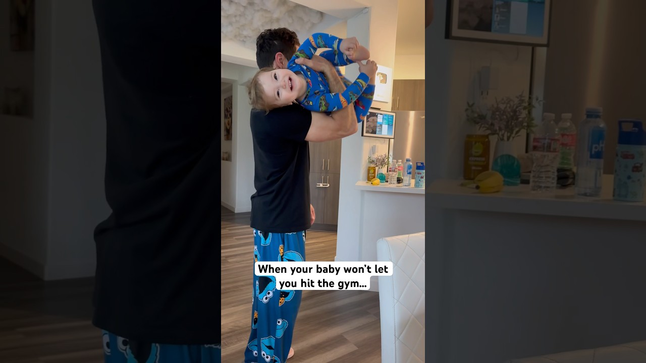 Watch what happens when your baby won't let you hit the gym