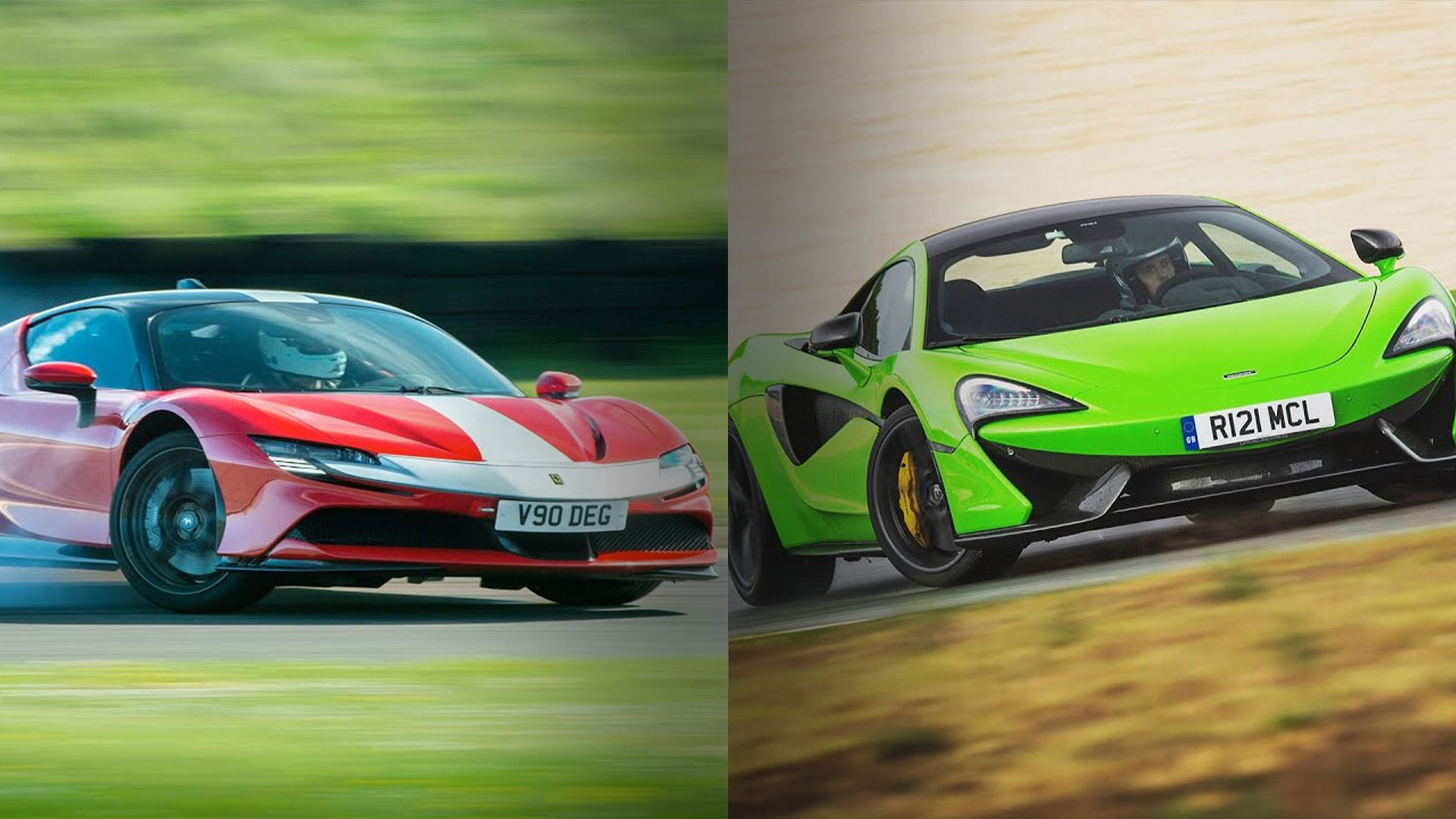 Ferrari SF90 v/s McLaren 570S Spider