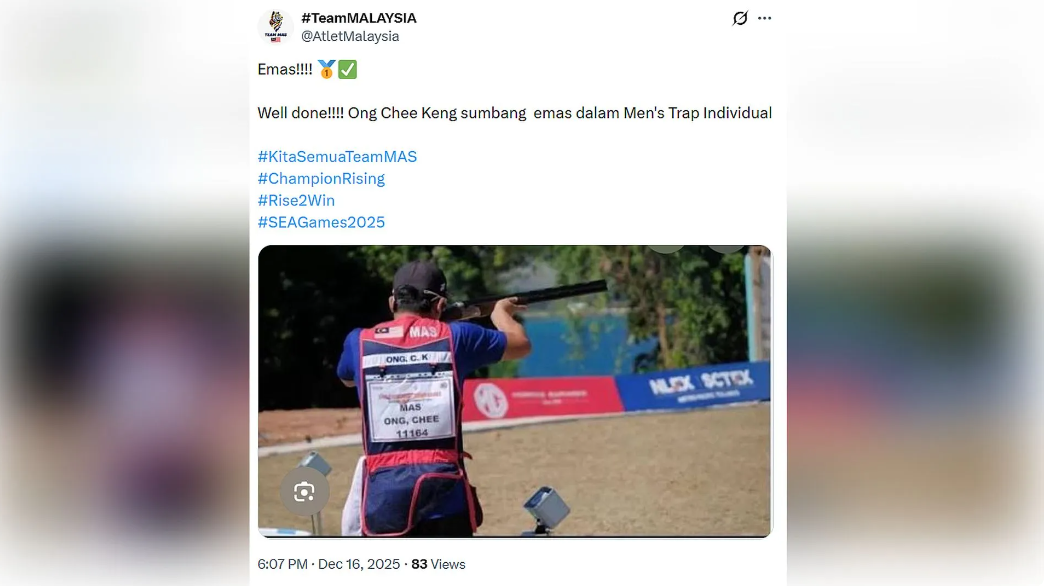 SEA Games: Chee Keng wins Malaysia’s first men’s trap gold in 32 years