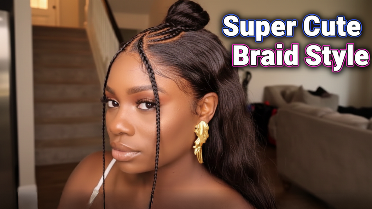 Transform your look: Super cute braid style on real HD Swiss lace