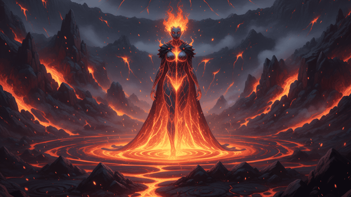 Meet the fire-spirit Aetna who guards the heart of a sleeping volcano