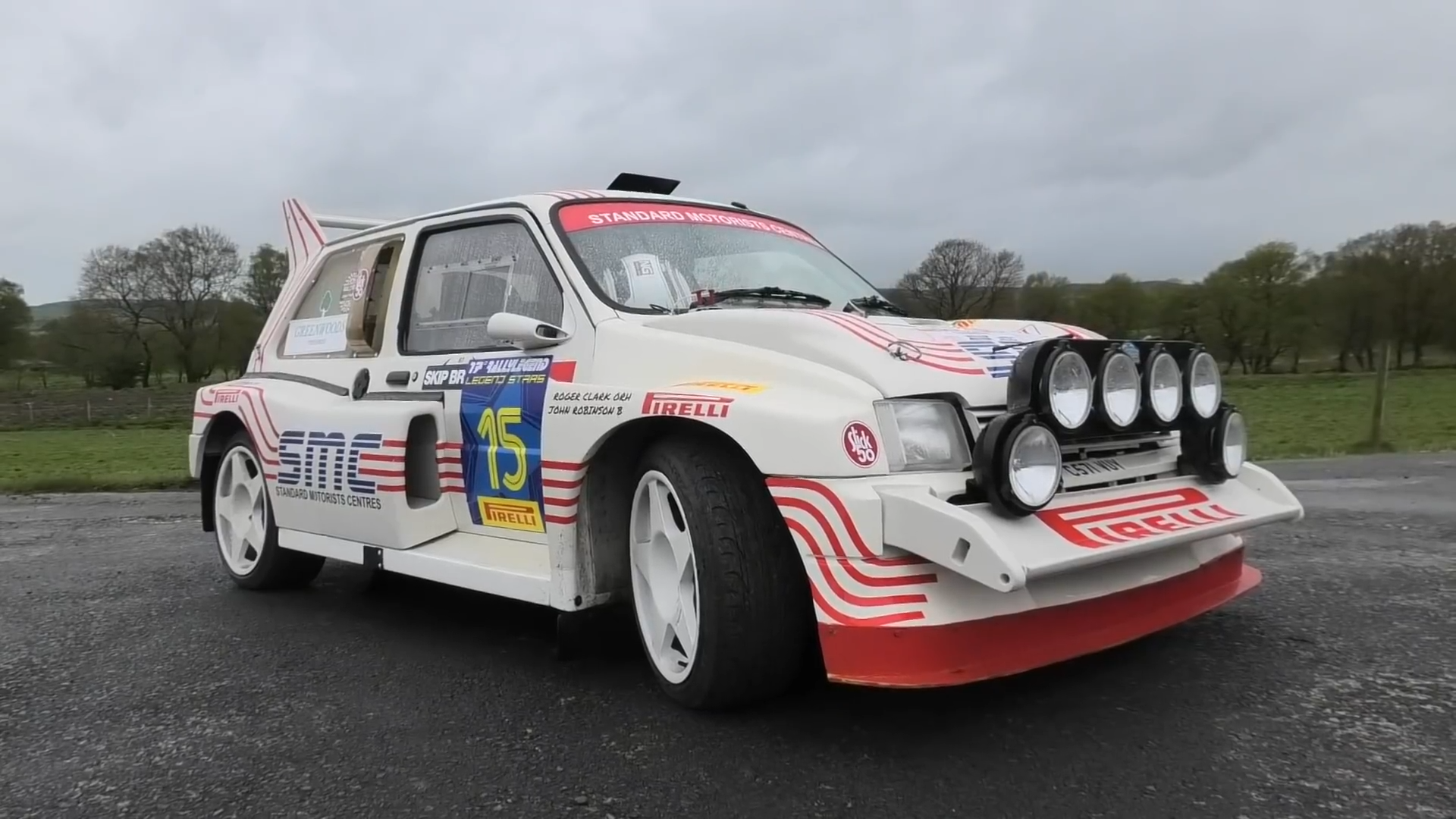Wet tarmac rally ride in a classic Group B icon