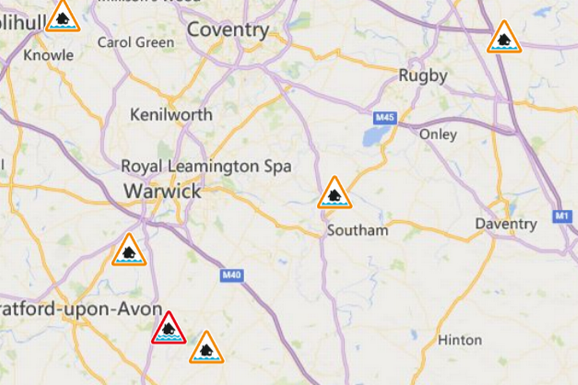 Red flood warning issued in Warwickshire as more areas put on alert