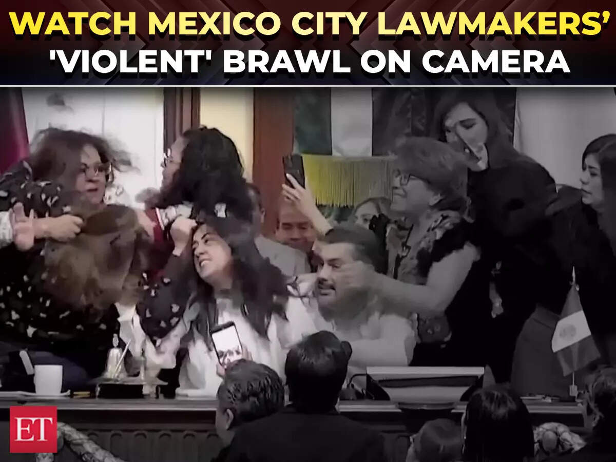 On cam: Mexico City Congress erupts as lawmakers brawl, pull hair, slap ...