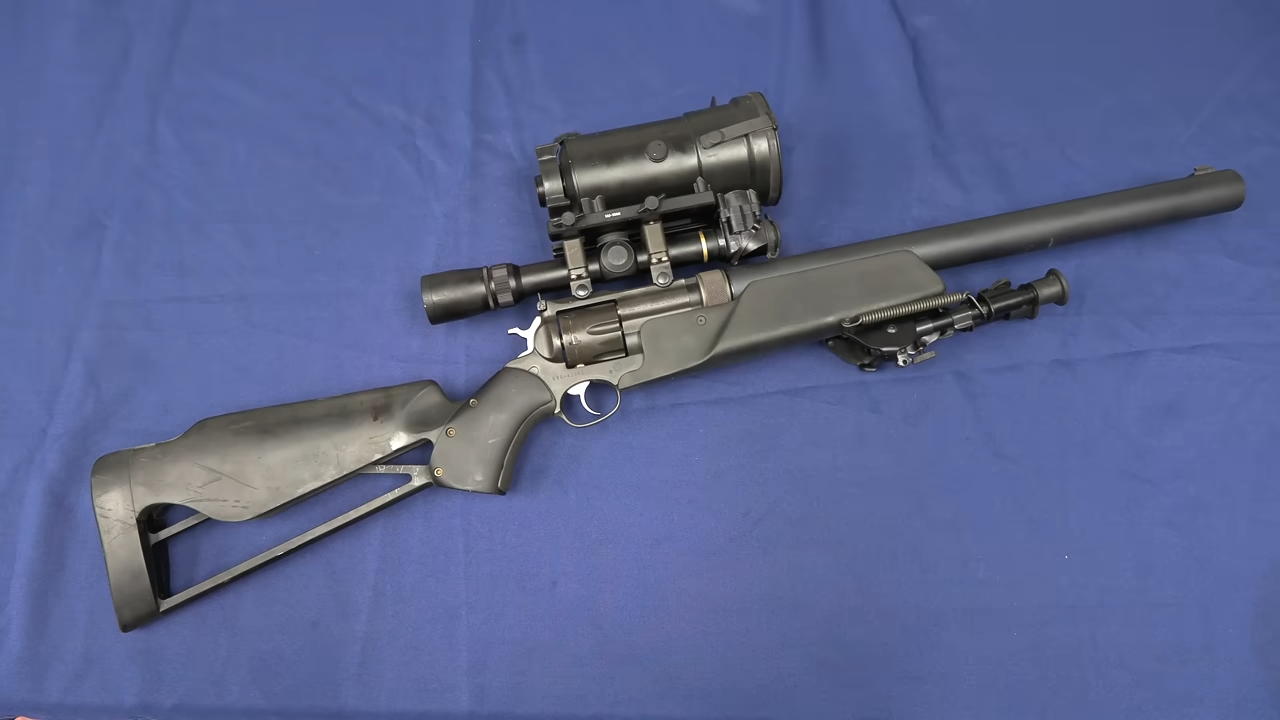 This rifle fires without cycling